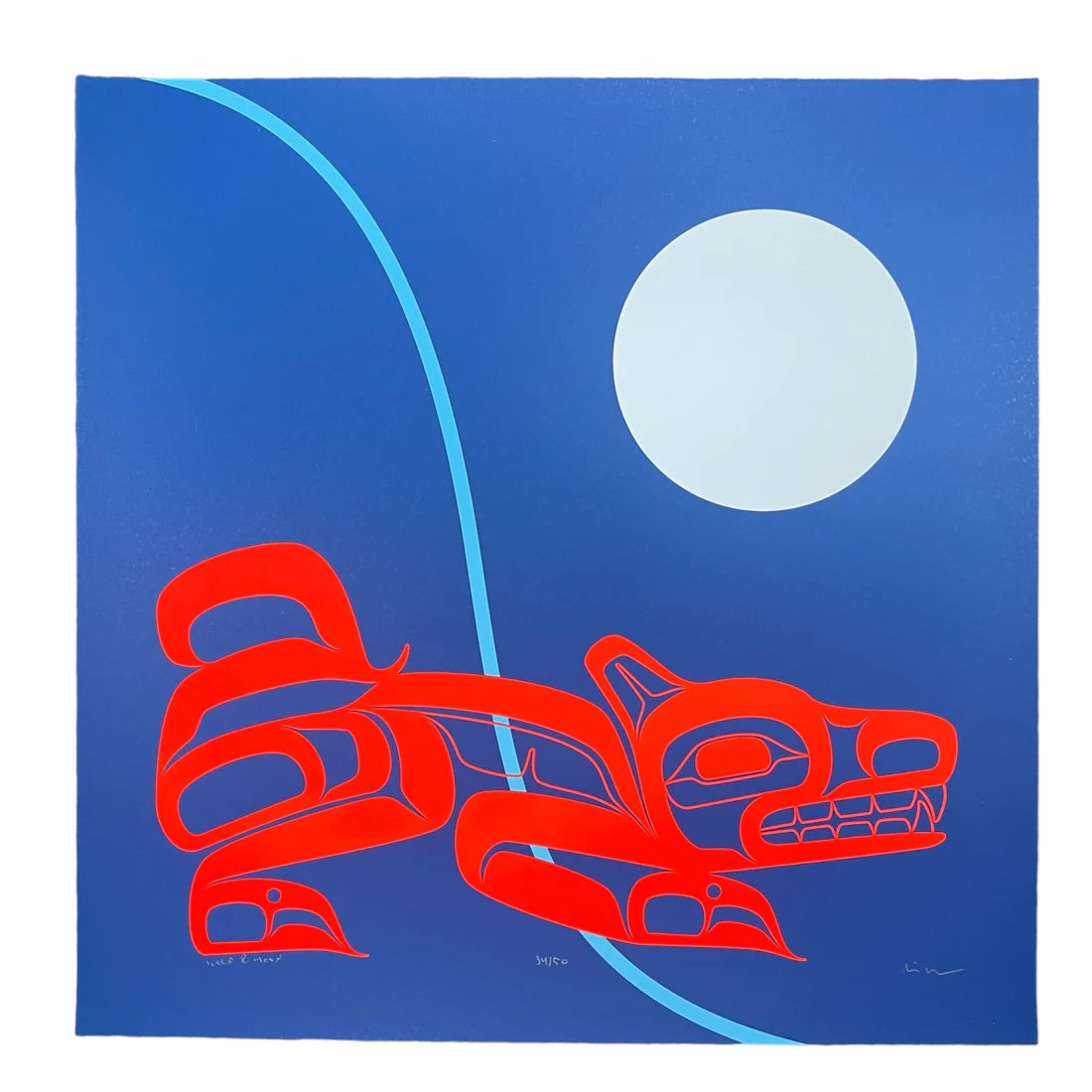 Wolf and Moon Silkscreen – Trickster Company