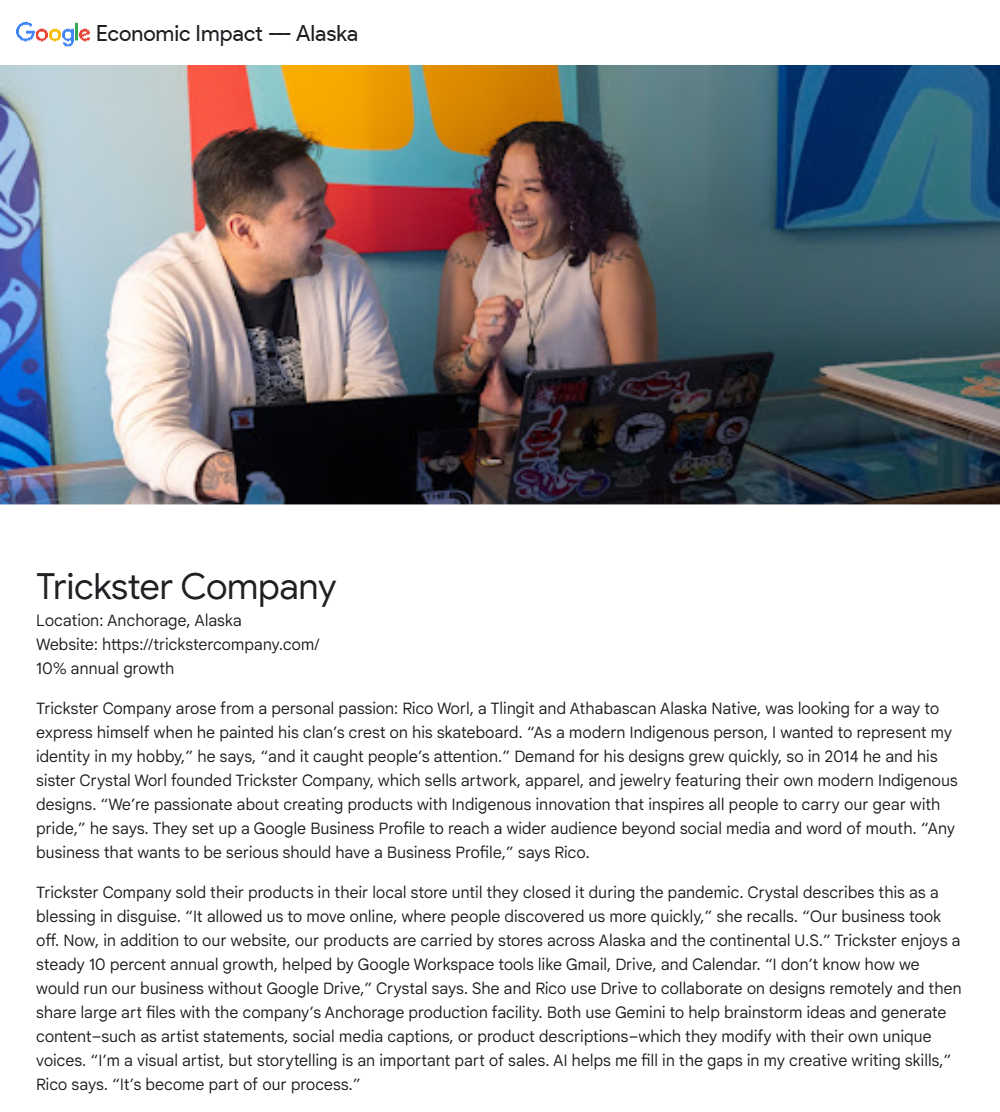 2023 Google Economic Impact Report - Trickster Co. Case Study ...
