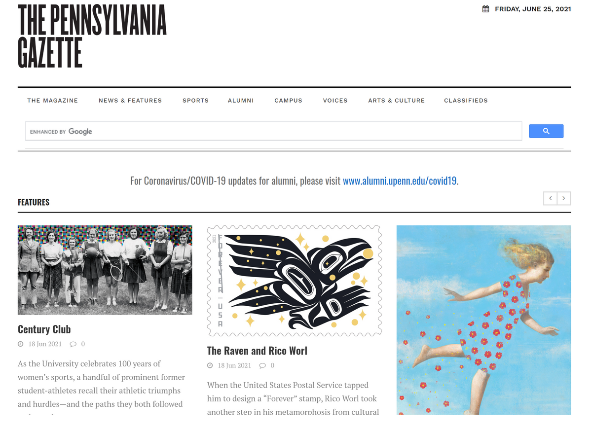 The Raven and Rico Worl in The Pennsylvania Gazette – Trickster Company