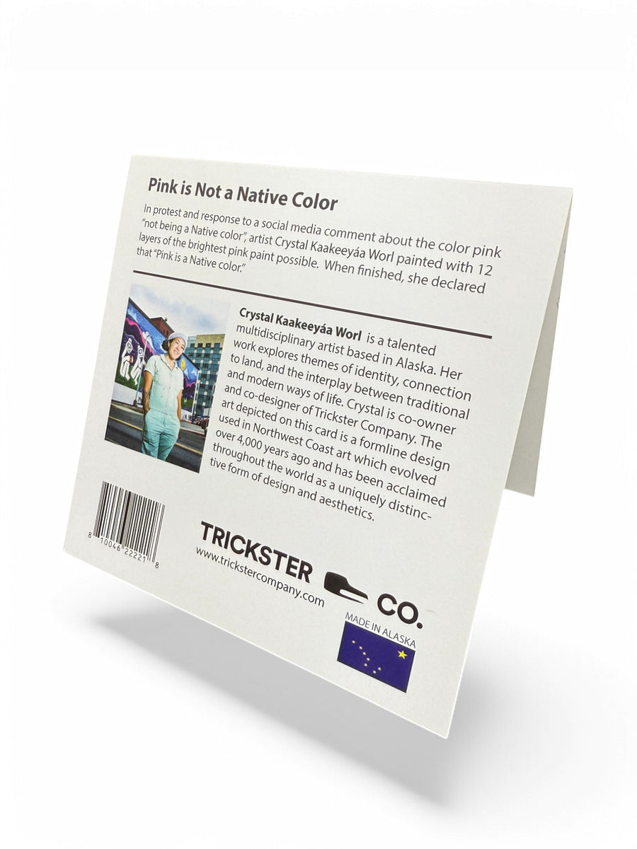 Pink is Not a Native Color Note Card – Trickster Company